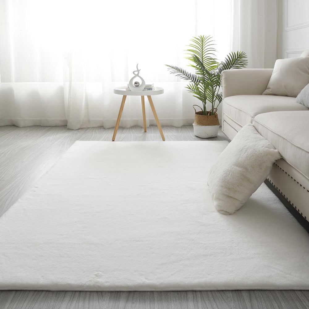 Covor Pufos Rabbit Veronico Alb - Trend Home